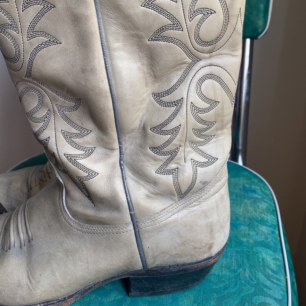 Vintage Imperial Western Boots W/Wing Tip Toe Cap - Gem